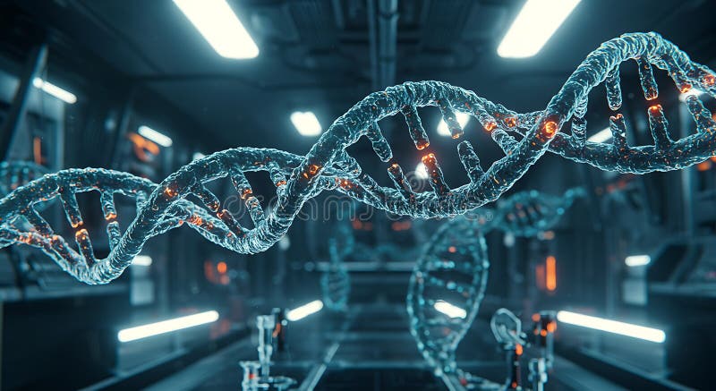 Explore Advanced Dna Structures in a Futuristic Laboratory Setting ...