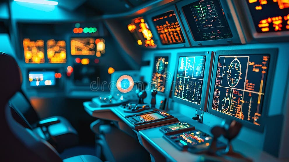 Explore the Advanced Features of a High-tech Flight Control Room Filled ...