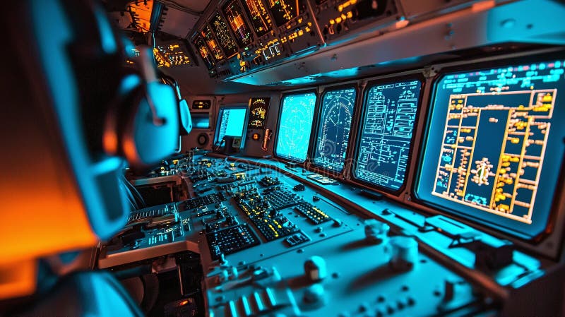 Explore the Advanced Technology of a High-tech Flight Control Room with ...