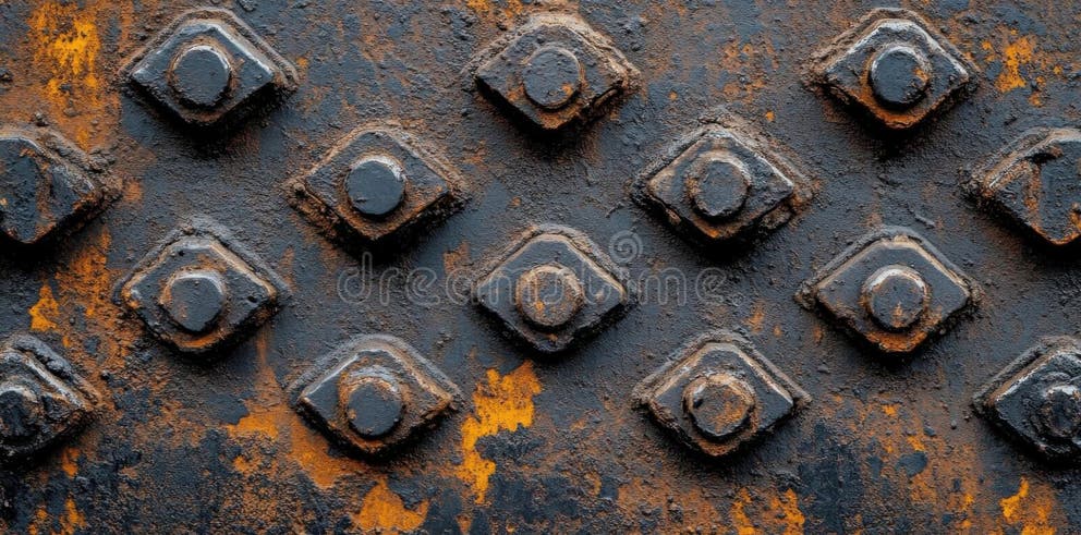 Explore Aged Metal Texture with Geometric Pattern on Rust Surface ...
