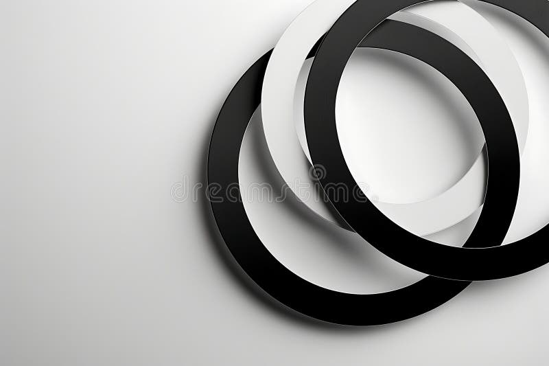 AI-Created Minimalist Art: Interlocking Circles in the Top Right Corner ...