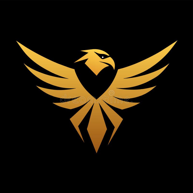 Majestic Eagle: Black Golden Aura Vector Stock Vector - Illustration of ...