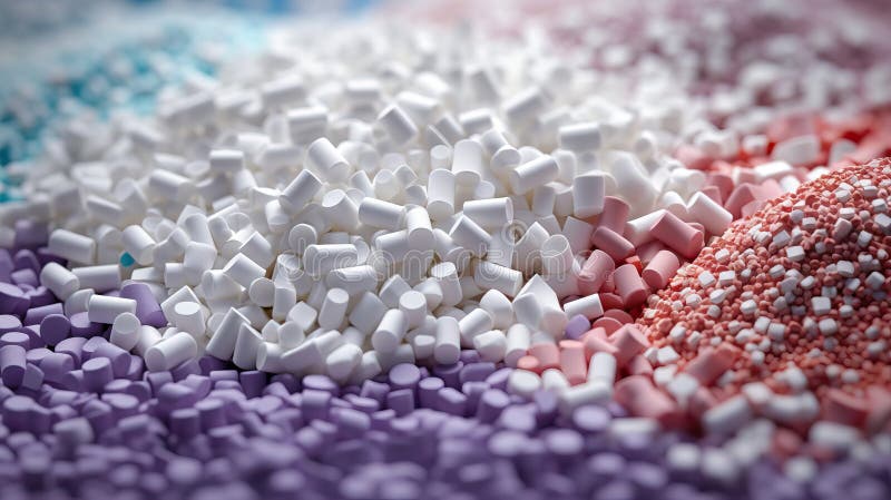 Ambient Molding Materials Colored Plastic Pellets Stock Illustration ...