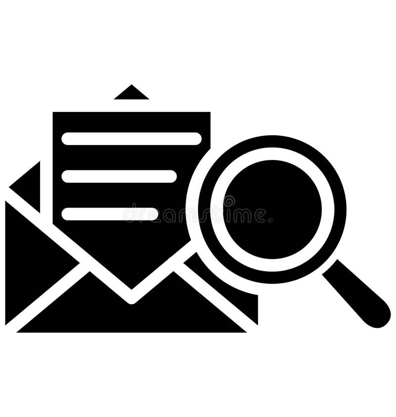 Mail Lookup Isolated Vector Icon Which Can Easily Modify or Edit Stock ...