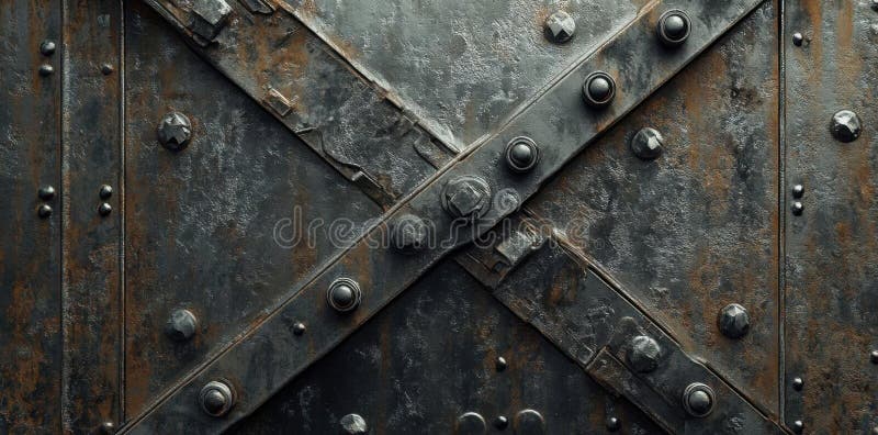 Explore Ancient Metal with Rivets and Rust, Old Metal Texture Concept ...