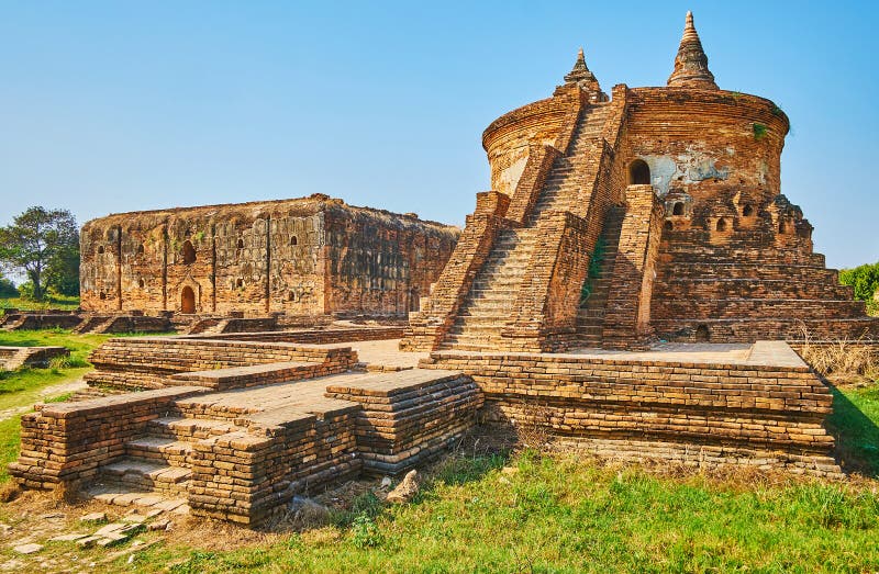 Explore Ancient Ruins of Ava Temples, Myanmar Stock Image - Image of ...