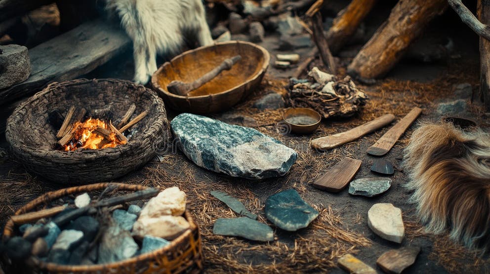 Explore Ancient Tools and Survival Techniques in this Captivating Image ...