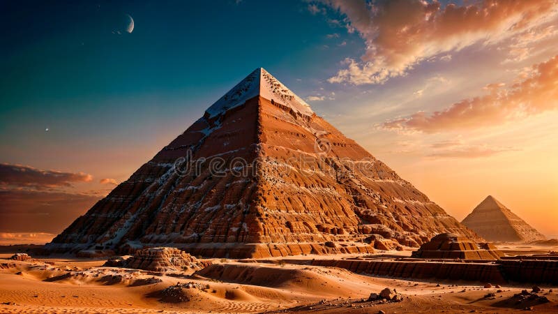 AI Generated Digital Art of a Pyramid Stock Photo - Image of sand ...