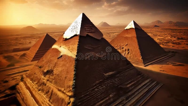 Drone View Over Egyptian Pyramids Stock Video - Video of heritage ...