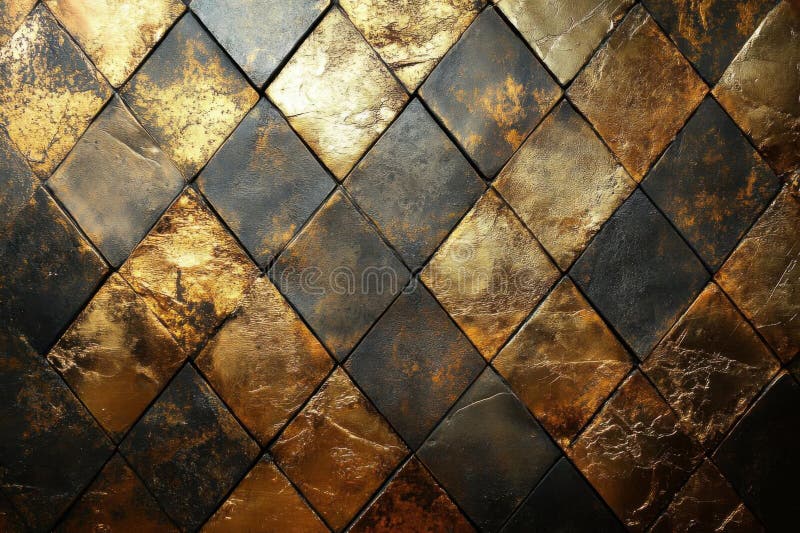 Explore the Antique Gold Tiles Pattern with Geometric Theme and Luxury ...