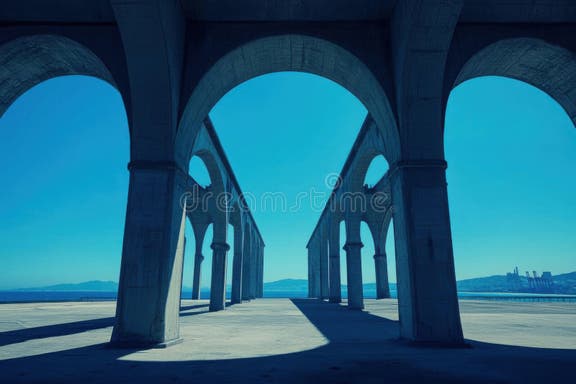 Explore Arches Architecture with Open Horizons and Tranquil Seascape ...