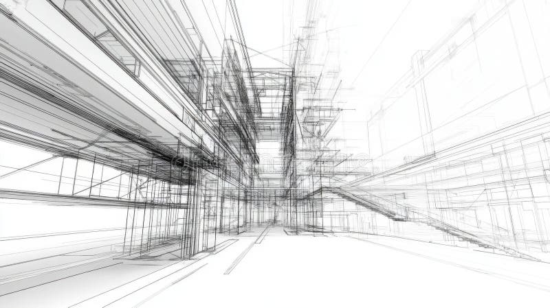 Explore Architectural Design, Abstract Building Structure in Minimalist ...