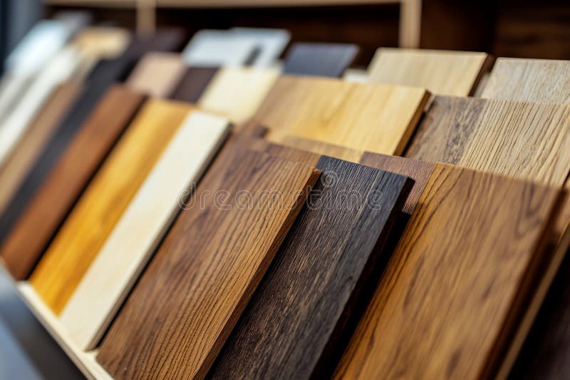 A Display of Wooden Panels in Various Colors and Textures. Ideal for ...