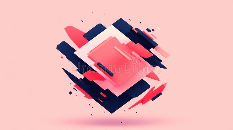 Explore Artistic Geometric Square Shapes Featuring Glitchstyle Frames ...