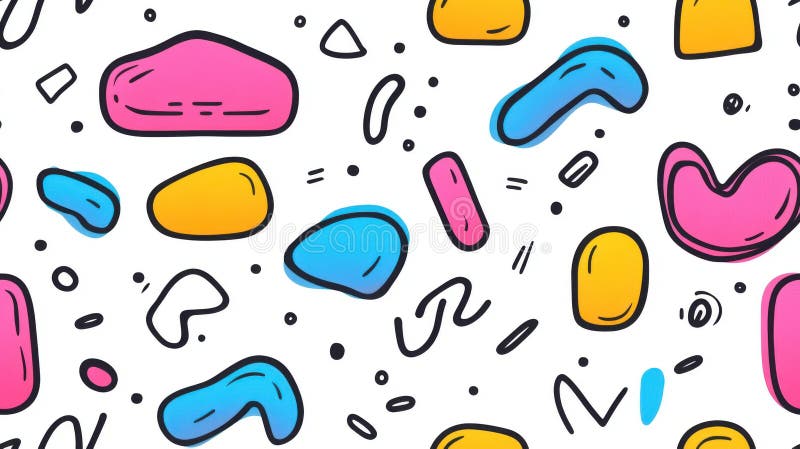 Explore an Artsy World of Handdrawn Patterns Featuring Vibrant Lines ...