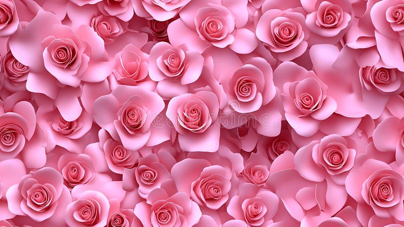 Mini Pink Roses Seamless Pattern Design Stock Illustration ...