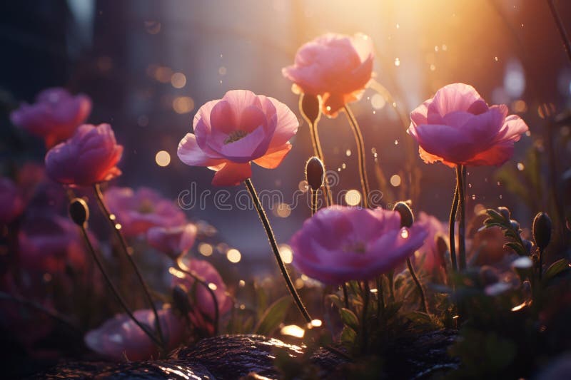 Explore the Beauty of Flowers in Cinematic Stock Illustration ...