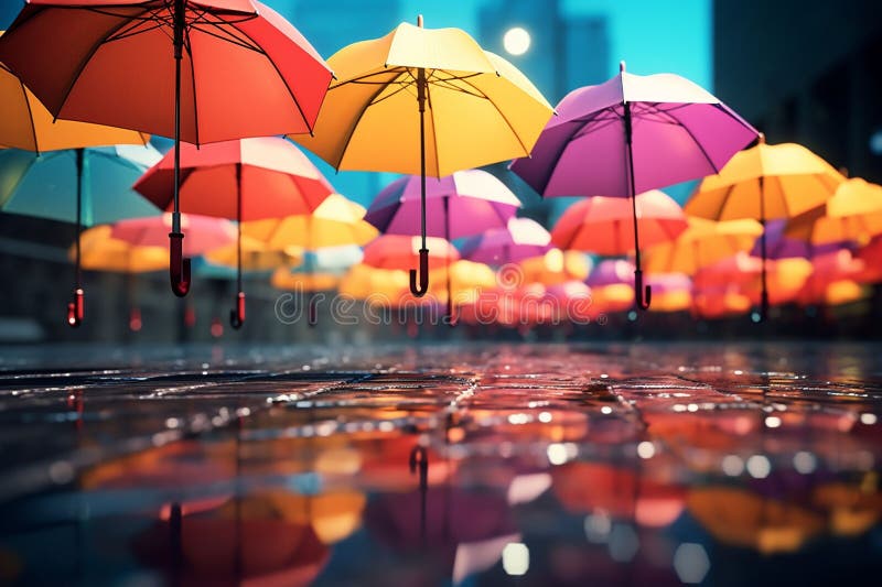 Explore the Beauty of Spring Rain with an Stock Illustration ...