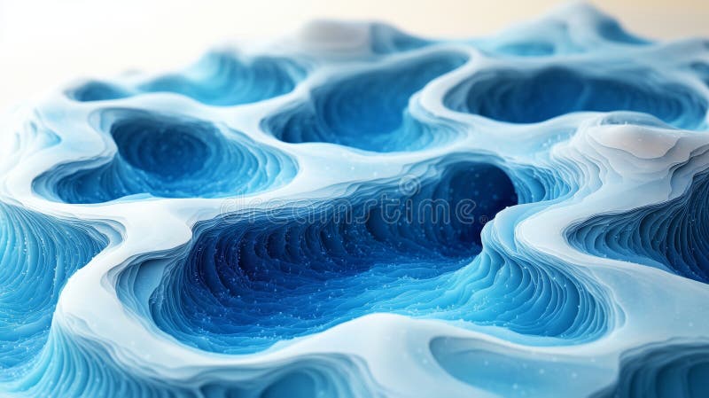 Explore the Beauty of Textured Waves in Vivid Blue Colors Stock Image ...