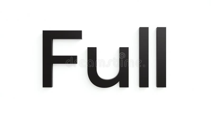 Explore the Bold Black Word Full on a Striking Backdrop Stock ...