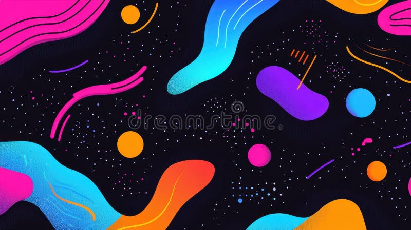 Explore Bold Retrofuturistic Designs Featuring Glitchy Shapes and Vibrant Cyberpunk Elements ...