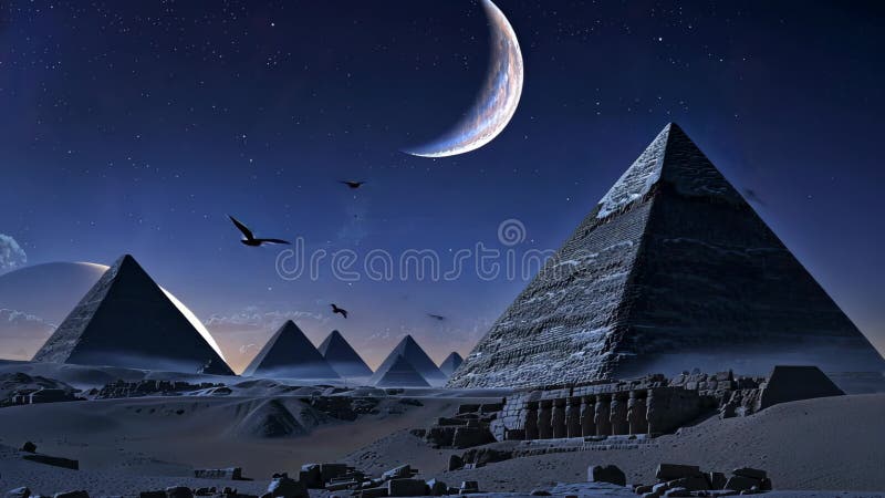 Explore the Breathtaking Pyramids Illuminated by the Moonlight ...