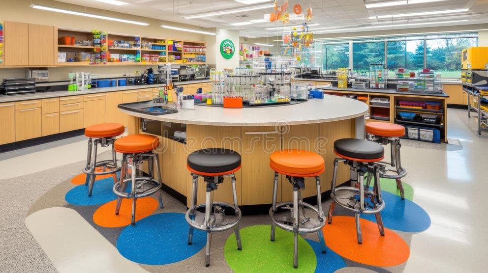 Explore Bright Science Lab with Equipment and Tools for Learning Stock ...