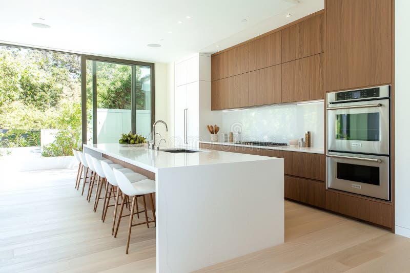 Explore Bright and Spacious Kitchen with Large Island and Expansive ...