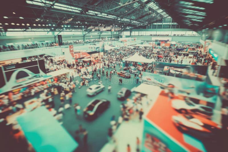 Explore Bustling Exhibit, a Showcase Event with Many People Inside the ...