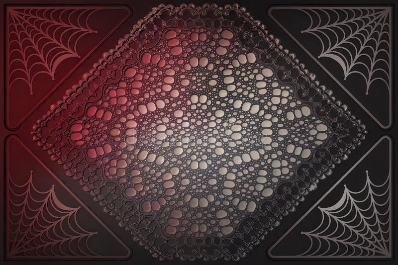 Intricate Dark Lace Pattern Spider Web Motifs Halloween Decorations ...