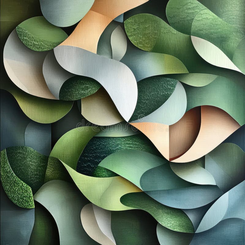 Abstract Geometric Patterns Inspired by Nature Stock Illustration ...