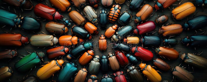 Explore a Captivating Collection of Diverse Beetles Arranged in a ...