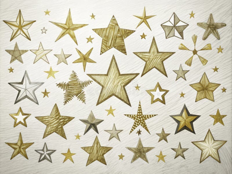 Elegant Minimalist Star Drawings a HandSketched Collection of Celestial ...