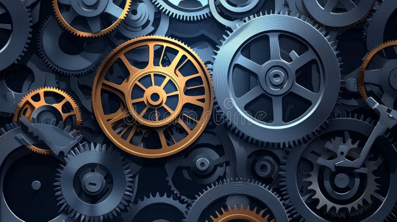 Explore Captivating Composition Abstract Mechanical Gears Featuring ...