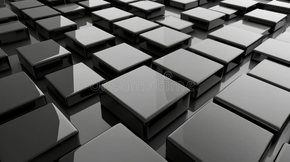 Abstract 3D Square Blocks Background Modern Geometric Design Render for ...