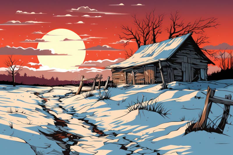 Winter Abandonment - Generative AI Stock Illustration - Illustration of ...