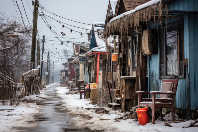 Winter Abandonment - Generative AI Stock Illustration - Illustration of ...