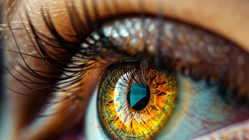 Close-up of a Brown Hazel Eye Showcasing Intricate Details and Vibrant ...