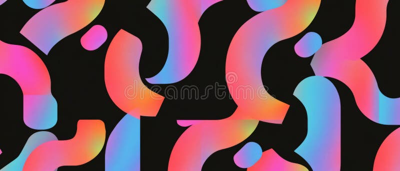 Discover Vibrant Neon Geometric Patterns with Illumination Against a ...