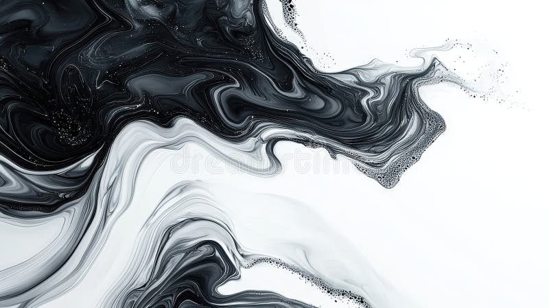 Dynamic Black and White Abstract Art Studio Modern Digital Creative ...