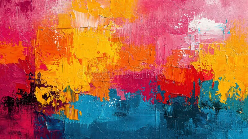Vibrant Abstract Painting Art Studio Digital Artwork Colorful ...