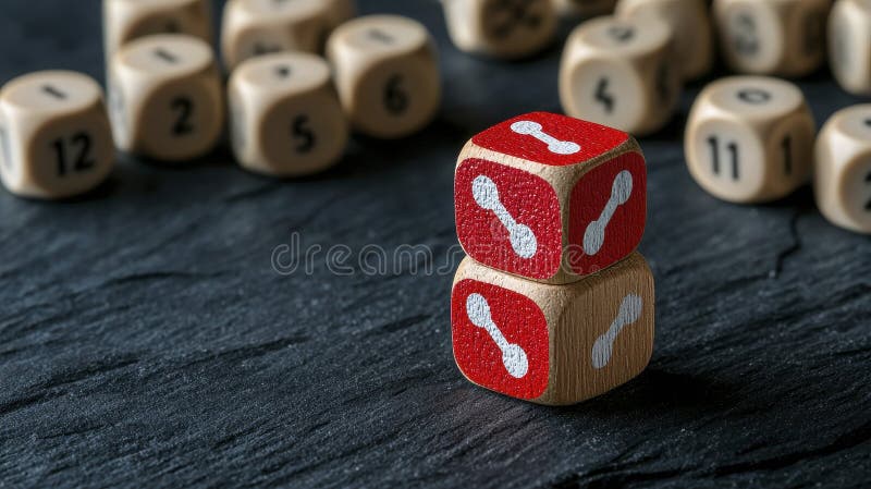 Explore a Captivating Macro Shot of Numbered Dice Scattered Across a ...