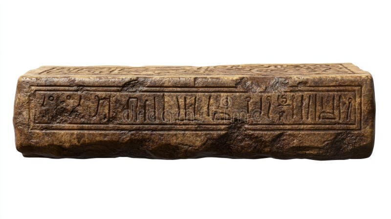 An Ancient Stone Tablet Displaying Intricate Hieroglyphics. this Unique ...