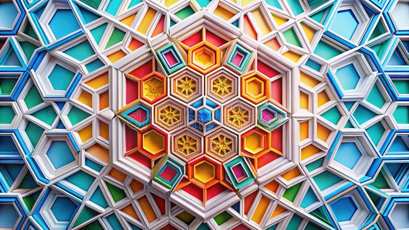 Innovative Hexagonal Scientific Structures a Minimalist Illustration ...