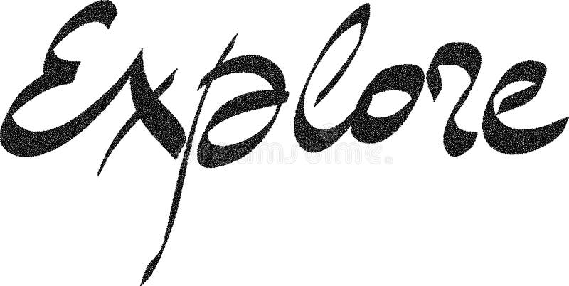 Explore Card. Hand Drawn Positive Quote. Stock Vector - Illustration of ...