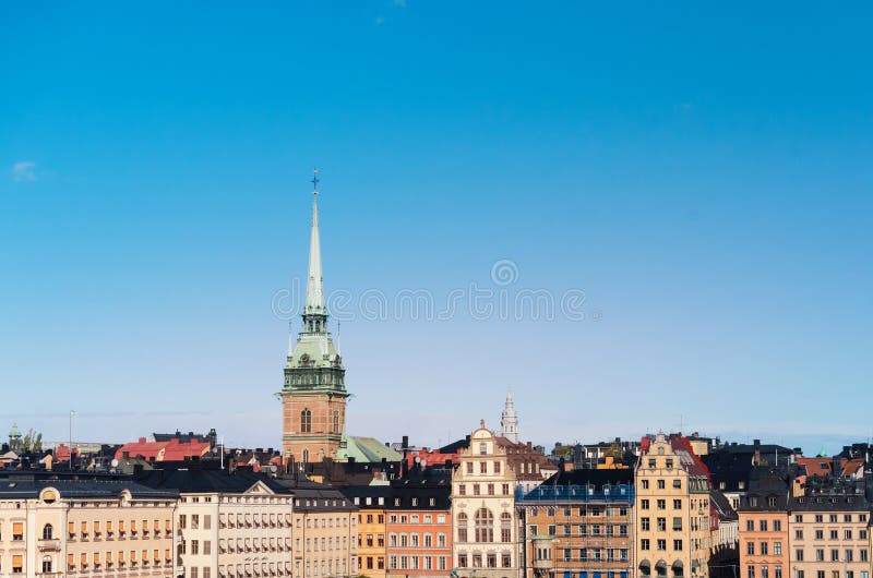 Explore the Centre of Swedish Capital Stock Photo - Image of blue ...