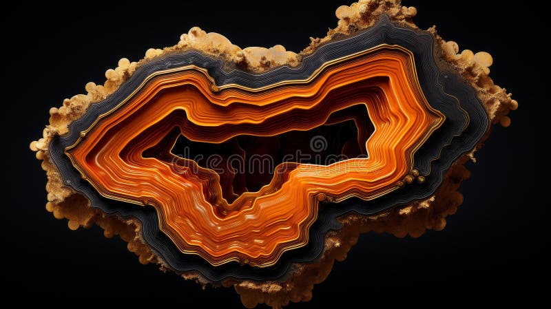 Explore a Classic Geode Texture through a Flat Illustration, Embodying ...