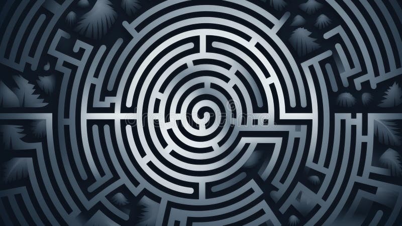 Explore a Classic Labyrinth Texture in a Flat Illustration, with a ...