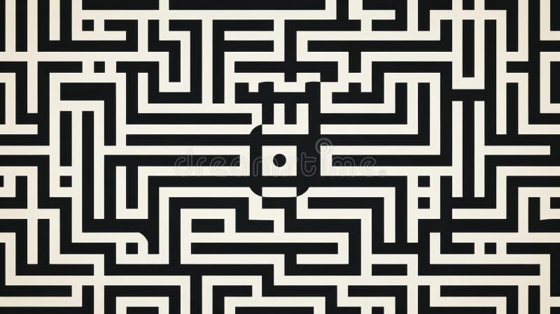 Explore a Classic Labyrinth Texture in a Flat Illustration, with a ...