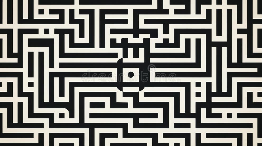 Explore a Classic Labyrinth Texture in a Flat Illustration, with a ...